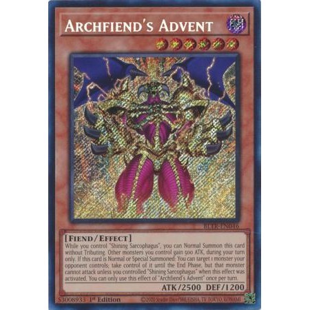[ Bài Yugioh Chính Hãng ] Archfiend's Advent - BLTR-EN046 - Secret Rare 1st Edition | Shopee ...