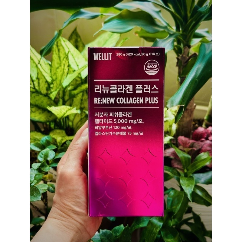 (WELLIT) WELLIT RE:NEW COLLAGEN PLUS 5000mg 20g x 14 gói ( bill Hàn ...