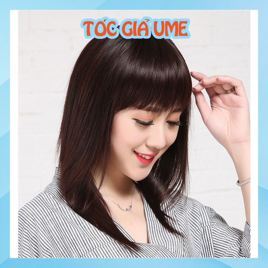 Tóc giả trung niên thẳng dài Tóc giả phong cách trẻ trung S04TN09 Tóc giả che khuyết điểm đầu ...