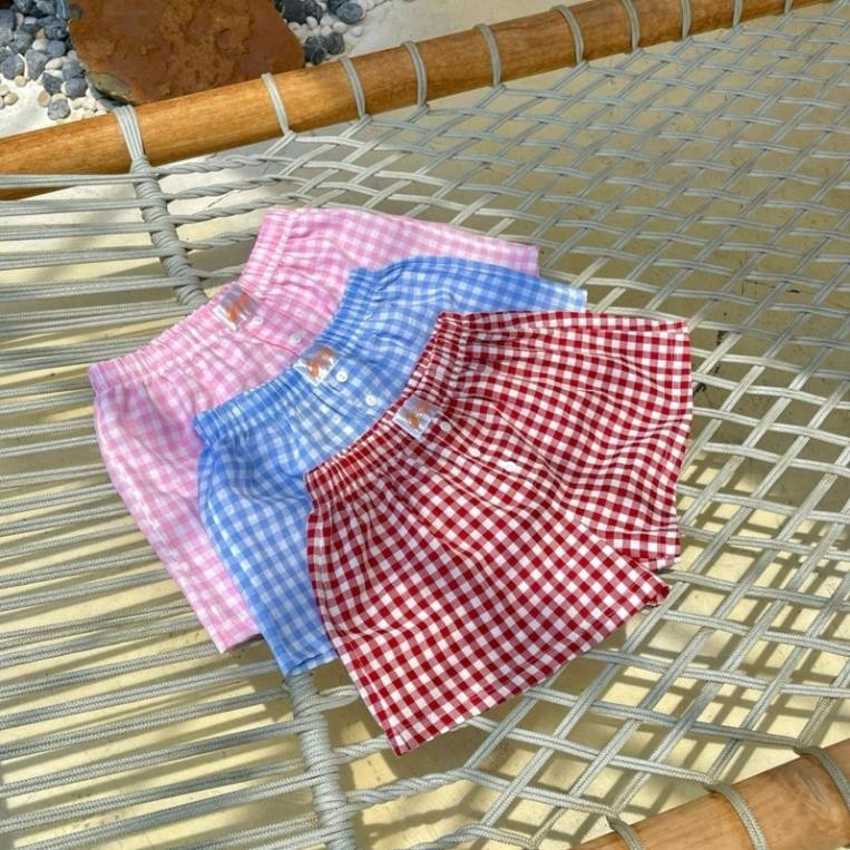 Calem club - Quần short nút BOXER kẻ sọc caro nhiều màu Gonz.brand ...