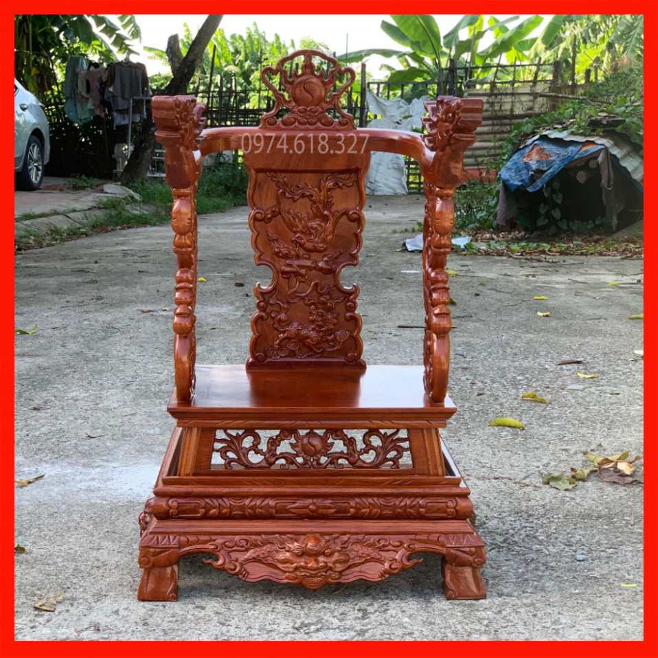 Long ngai bàn thờ vách rồng VIP song long gỗ hương cao 87cm | Shopee ...