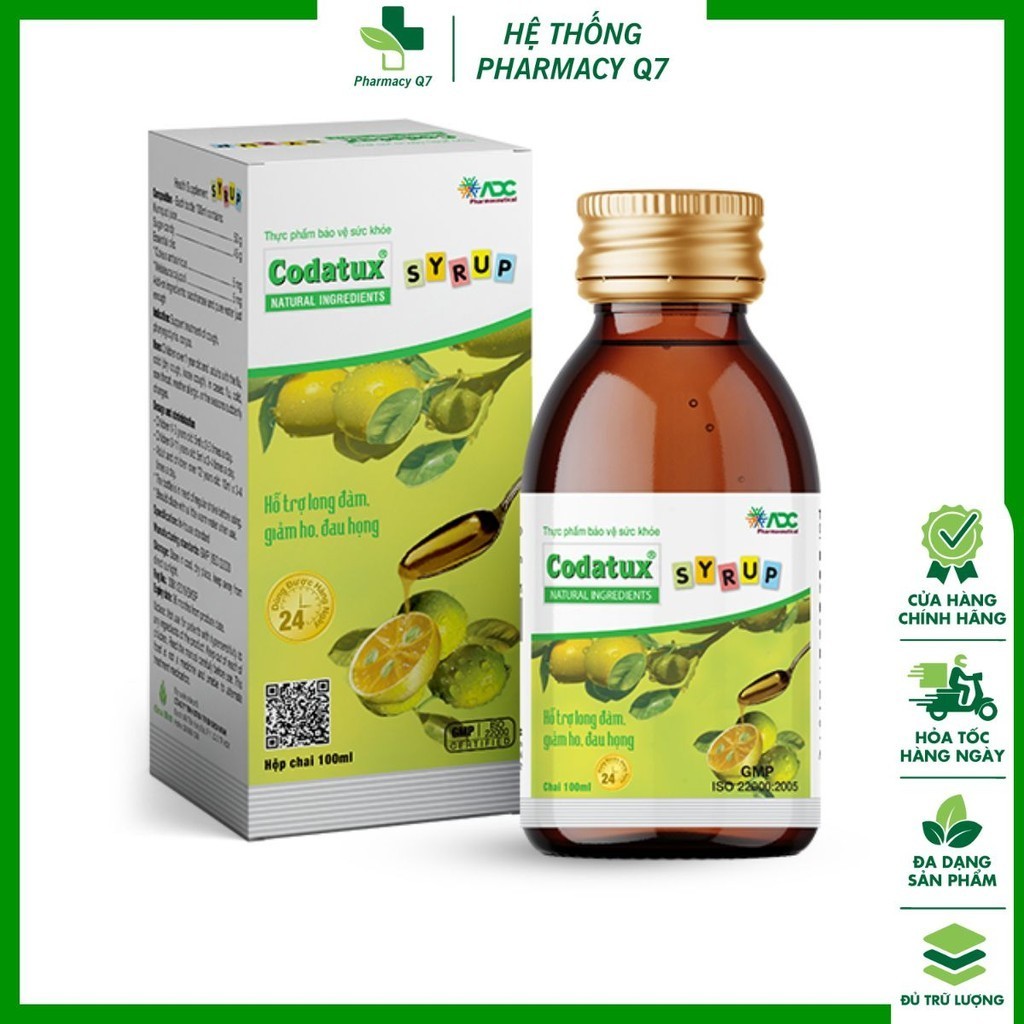 Siro Codatux hỗ trợ long đờm, giảm ho, đau họng (Chai 100ml) | Shopee ...