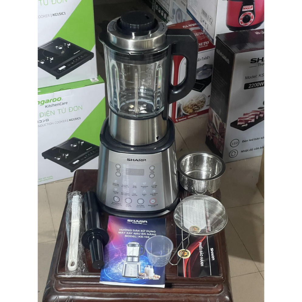 Máy Làm Sữa Hạt Máy Nấu Sữa Hạt Sharp ks-168 xuất xứ THÁI LAN, Bảo hành 12 tháng, Lập trình sẵn ...