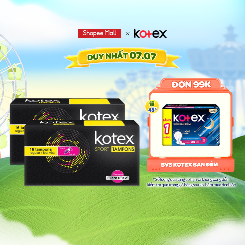 Combo 2 hộp Băng vệ sinh Kotex Tampon 16 miếng | Shopee Việt Nam