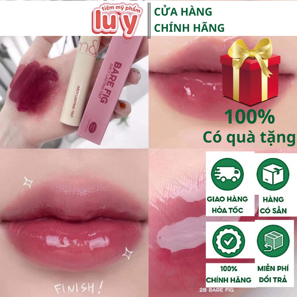 Son Tint Bóng Romand Juicy Lasting Tint Glasting Tint Siêu Lì Căng