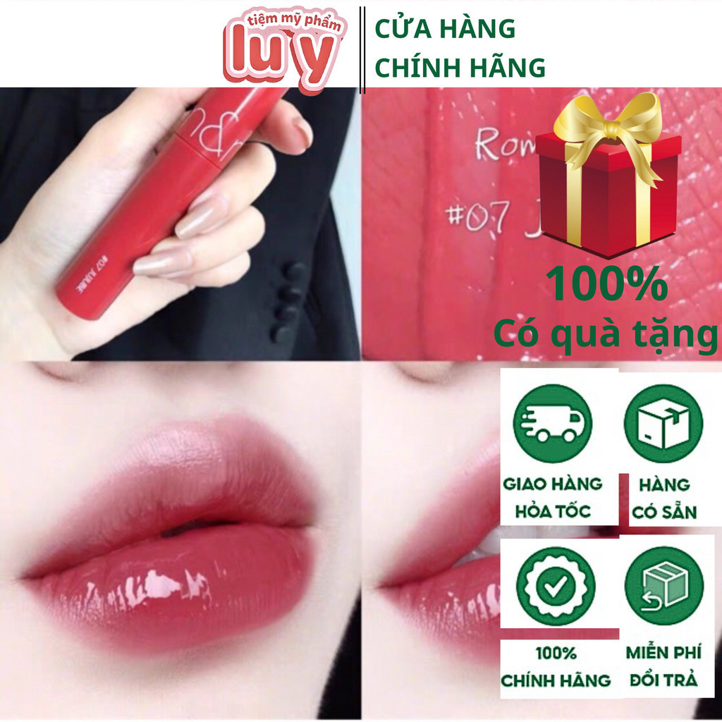 Son Tint Bóng Romand Juicy Lasting Tint Glasting Tint Siêu Lì Căng