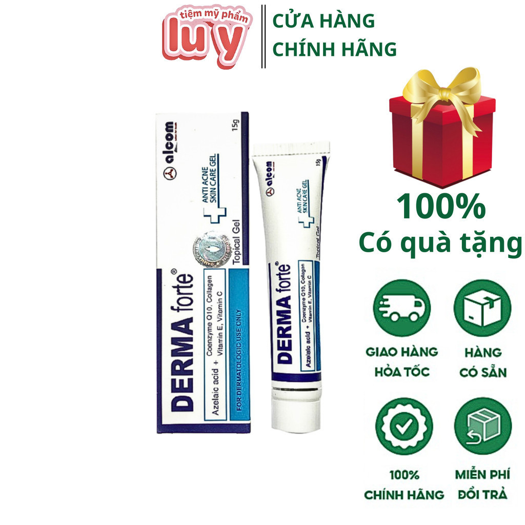 Derma Forte Giảm Thâm Mụn, Dưỡng trắng mịn da, Gel mụn Demar forte 15g ...
