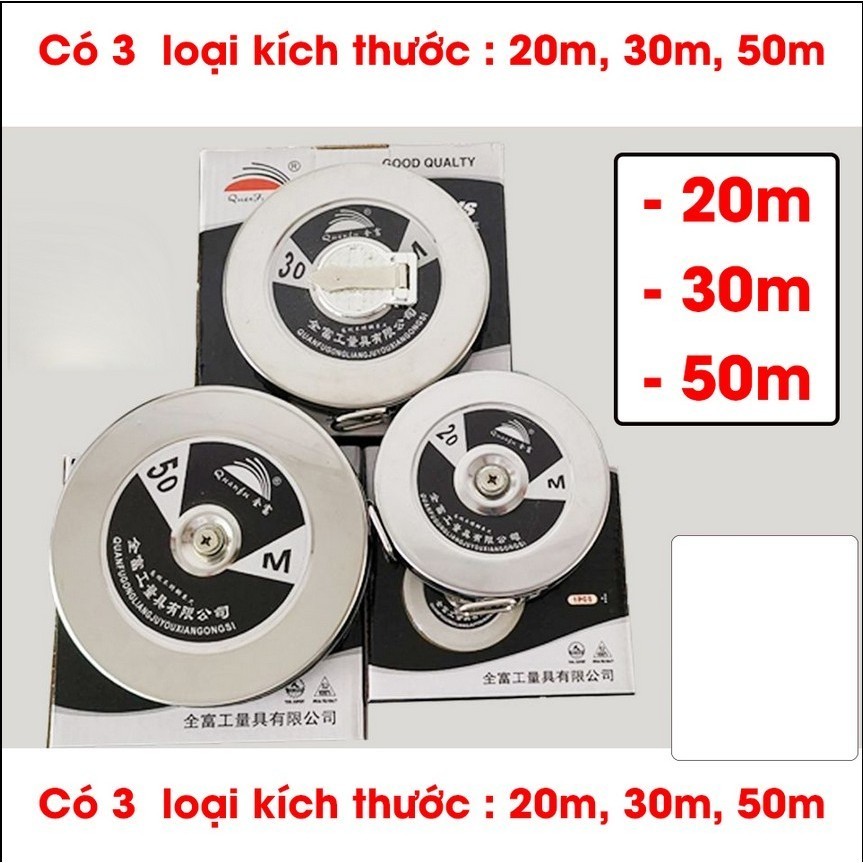 Thước Cuộn 30M, 50M Dây Thép Vỏ Inox 304 Không Gỉ Sét Hàng Nhập Khẩu ...