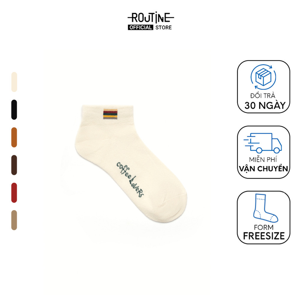 Vớ Nam Cổ Ngắn Coffee Lovers. Freesize - Routine 10F24SOC002 | Shopee ...