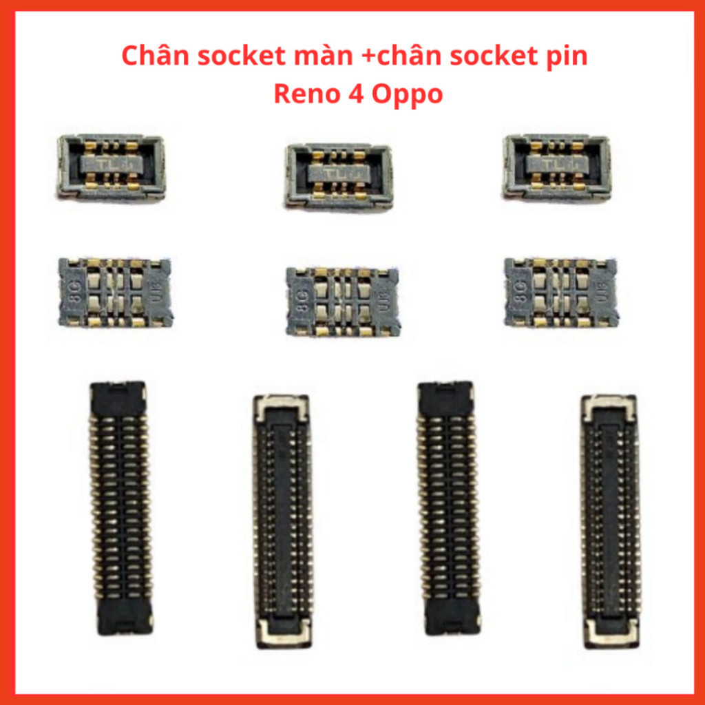 Chân socket trên main màn +socket pin oppo reno 4 | Shopee Việt Nam