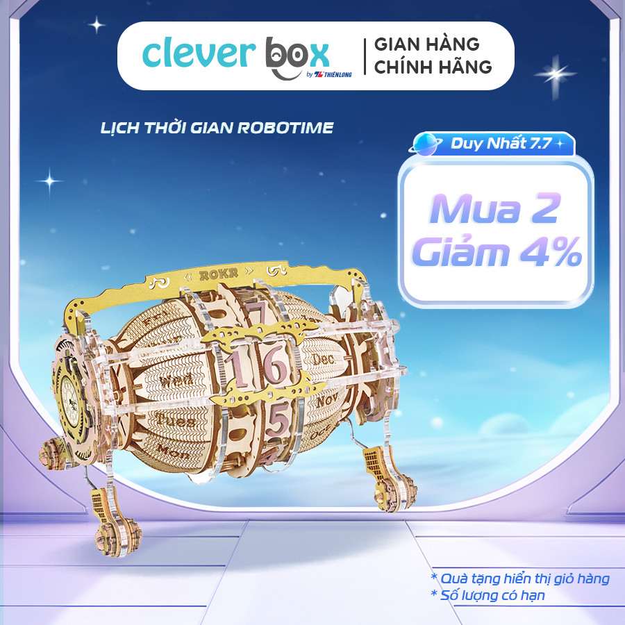 Mô Hình Lắp Ráp Động Cơ Học Lịch thời gian Robotime ROKR Time Engine ...