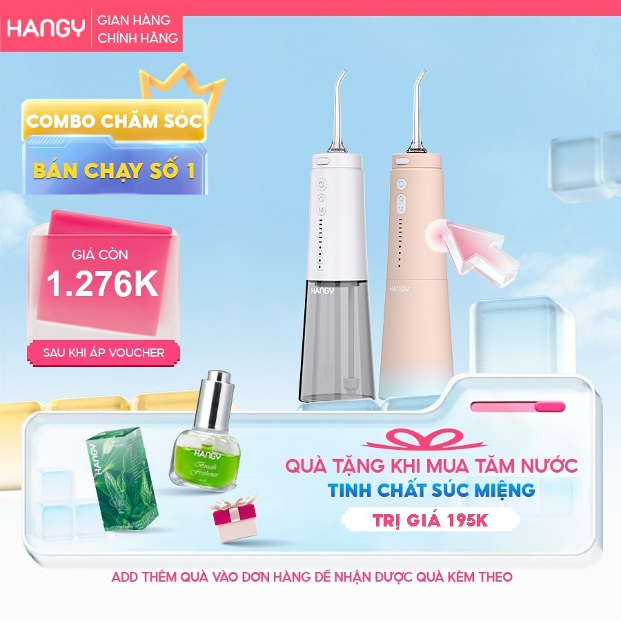 [Combo 2] Máy tăm nước Hangy HG23 phiên bản nâng cấp 2023 | Shopee Việt Nam