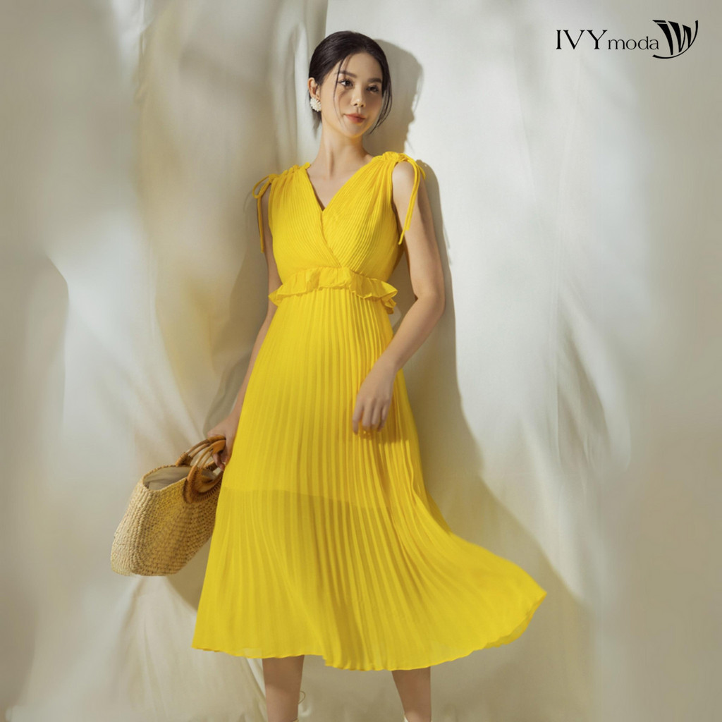Đầm chiffon nữ dập ly IVY moda MS 41M6519 | Shopee Việt Nam