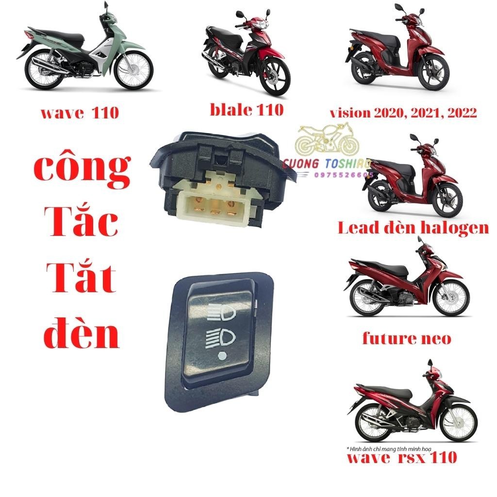 Công tắc tắt đèn pha cos cho các dòng xe wave 110, rsx 110, blade ...