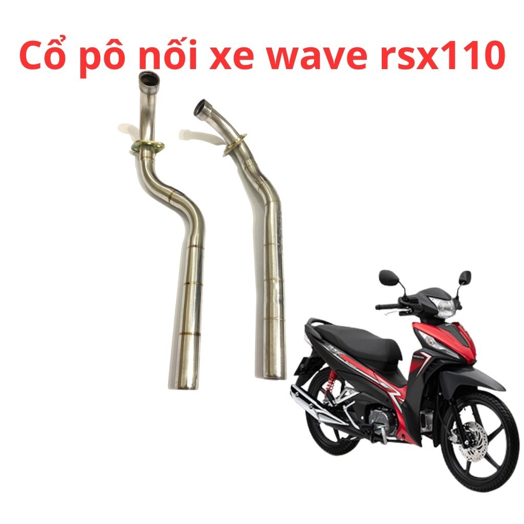 cổ pô inox gắn pô zin cho xe wave rsx 110 không gỉ dùng để thay thế cổ ...