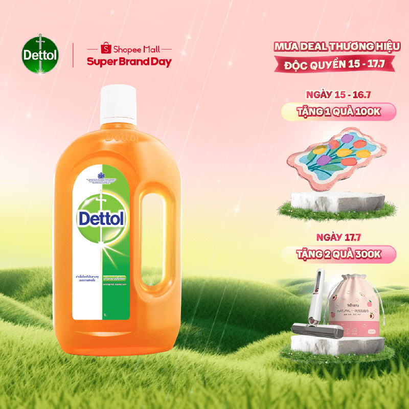 [Mã DTL1904 Giảm 12%] Dettol dung dịch diệt khuẩn khử mùi đa năng, chai 1L | Shopee Việt Nam