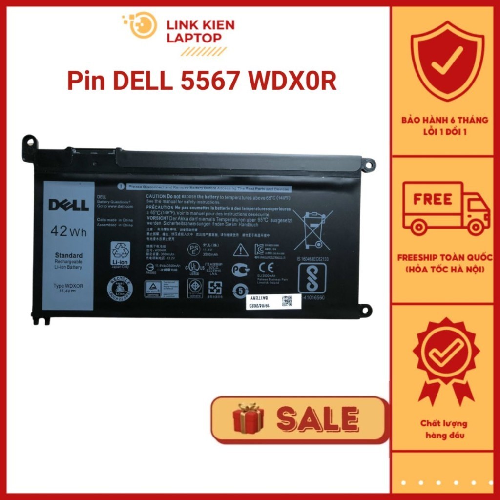 PIN ZIN DELL inspiron vostro 5567 5568 5468 7579 5480 3180 3189 3580 ...