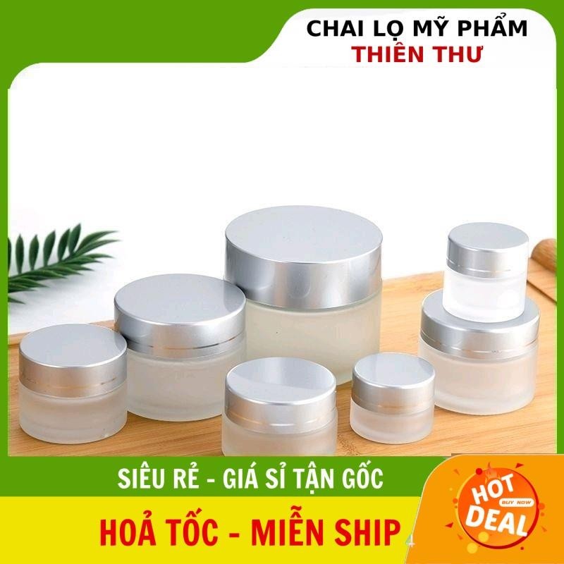 Hũ Hộp Chiết Mỹ Phẩm Thủy Tinh Mờ 5g,10g,15g,20g,30g,50g Đựng Kem Face | Shopee Việt Nam