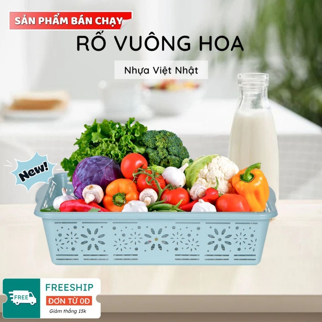 (sỉ -lẻ ) rổ vuông hoa. rổ nhựa hoa để đồ.để tài liệu ,rổ đựng đồ dùng ...