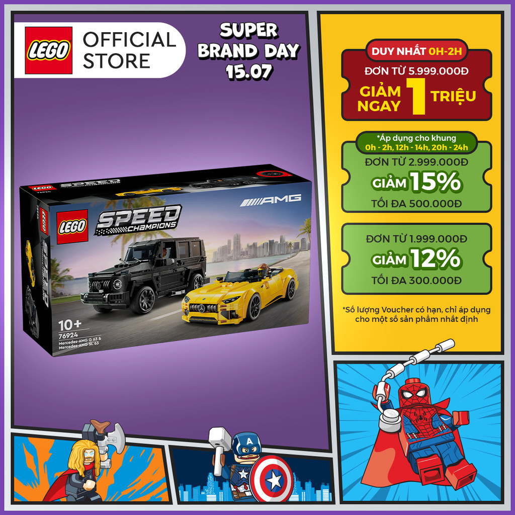 LEGO SPEED CHAMPIONS 76924 Đồ Chơi Lắp Ráp Siêu Xe Mercedes Amg Gt ...