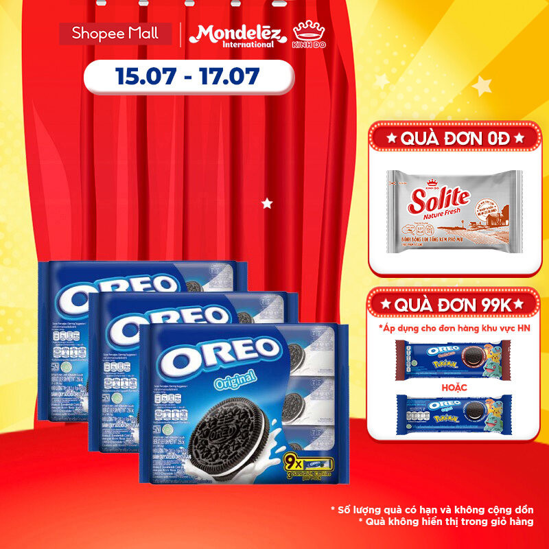 Bánh Quy Oreo Vị Vani, 248g (Combo 3 Khay) | Shopee Việt Nam