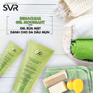 Sữa Rửa Mặt SVR Xanh (SRM SVR) Dành cho da dầu mụn Gel Moussant 200 mL ...