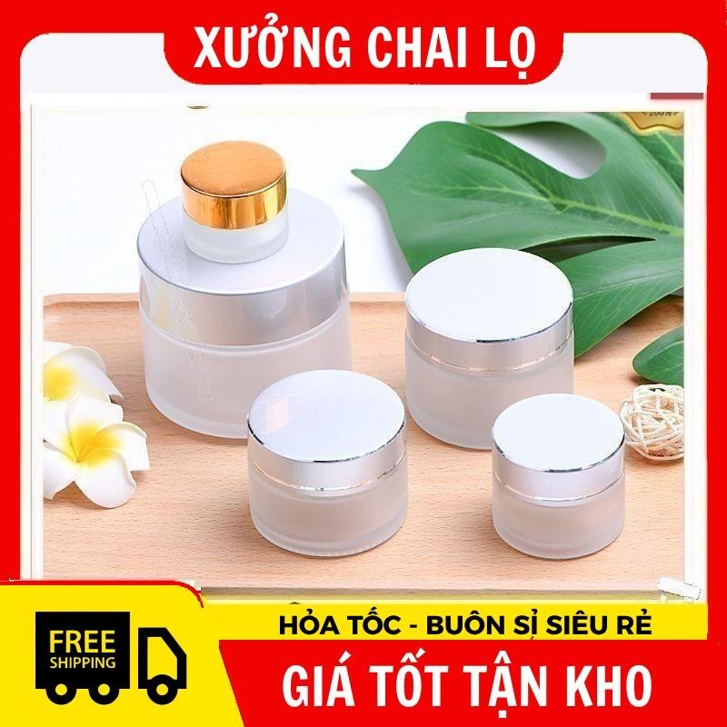 Hủ Hộp Đựng Kem Thủy Tinh Mờ 5g/10g/15g/20g/30g/50g, Phụ Kiện Du Lịch | Shopee Việt Nam