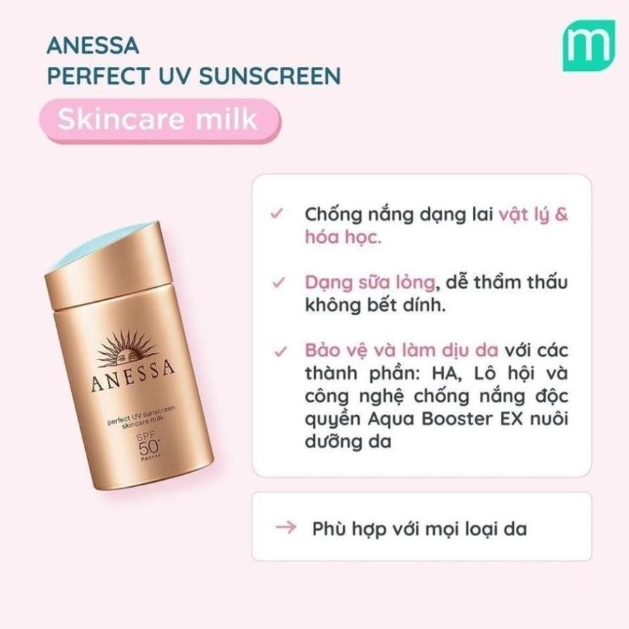Kem chống nắng Anessa Perfect UV Sunscreen Skincare Milk SPF 50+ PA++++ 60ml | Shopee Việt Nam