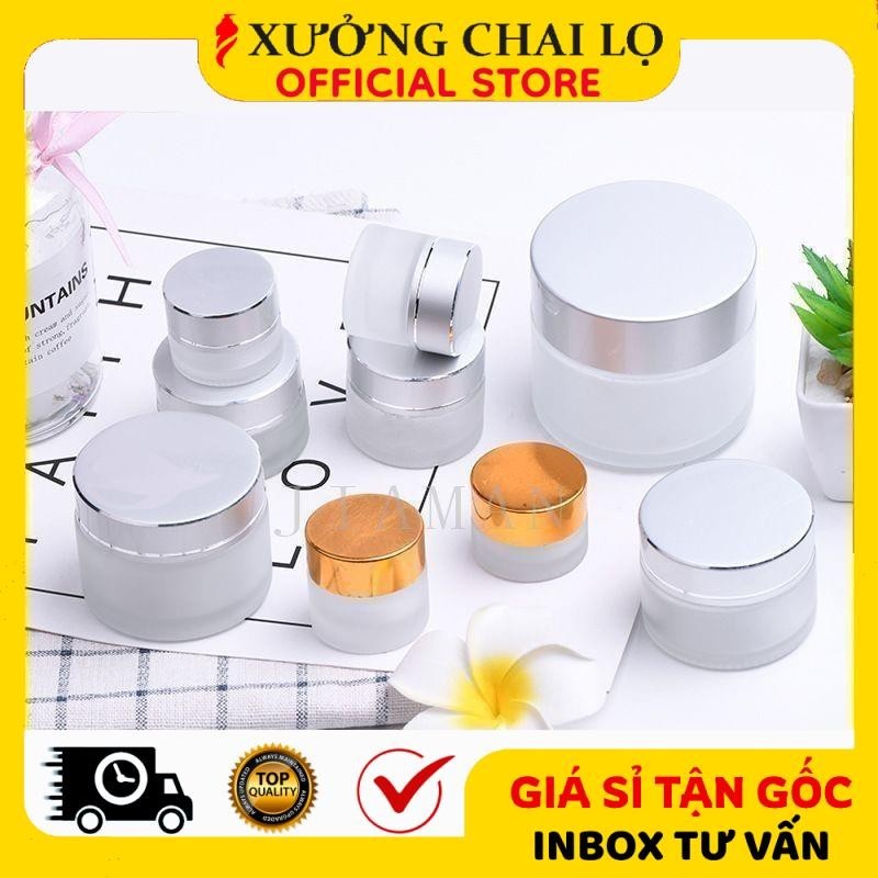 Hũ Hộp Chiết Mỹ Phẩm ️BUÔN SỈ RẺ ️ [15g,20g,30g,50g] Hũ Hộp Chiết Mỹ Phẩm Thủy Tinh Mờ Đựng Kem ...