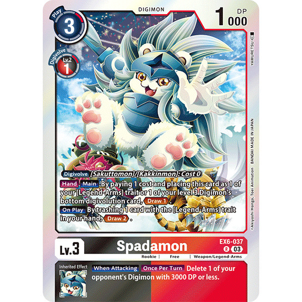 Thẻ bài Digimon EX6-037 - Spadamon - Digimon - Rare | Shopee Việt Nam
