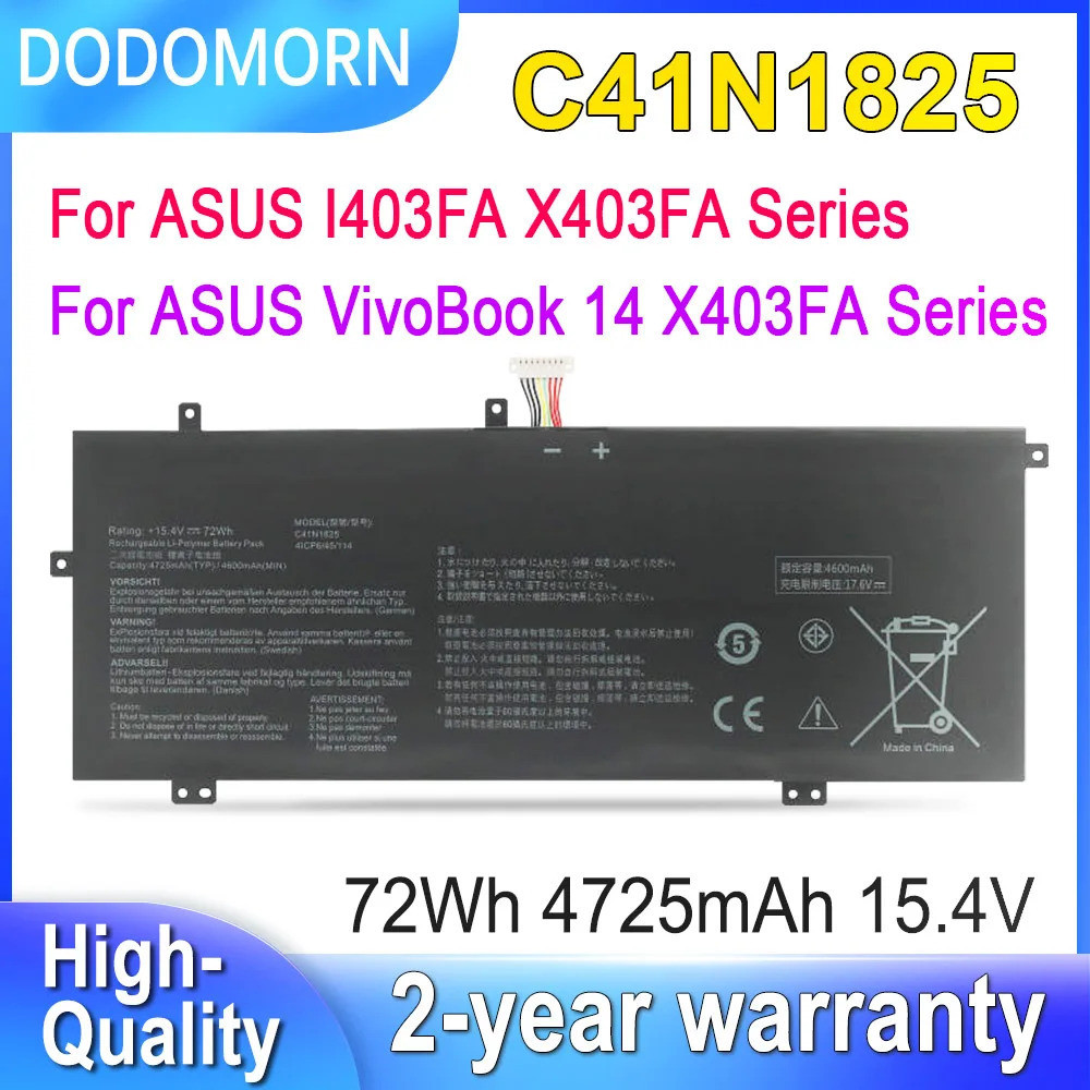Dodoorn c41n1825 pin máy tính xách tay cho asus vivobook 14 x403fa ...