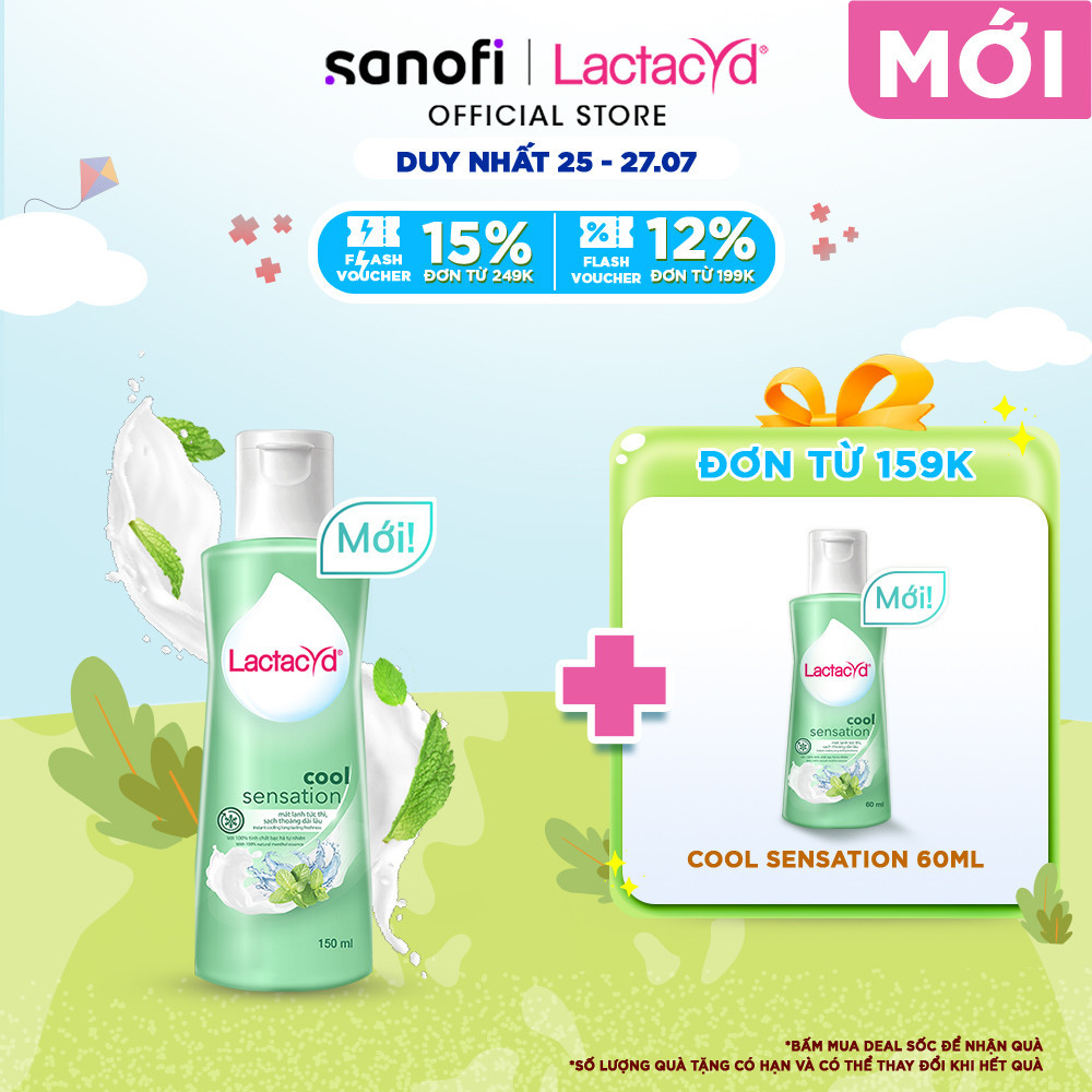 DDVS Phụ Nữ Lactacyd Cool Sensation 150ml Mát Lạnh & Sạch Thoáng Dài ...