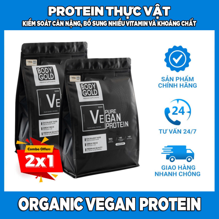 (Combo 2 túi ) Sữa Tăng Cơ Tăng Cân - Organic Vegan Pure Protein Body ...