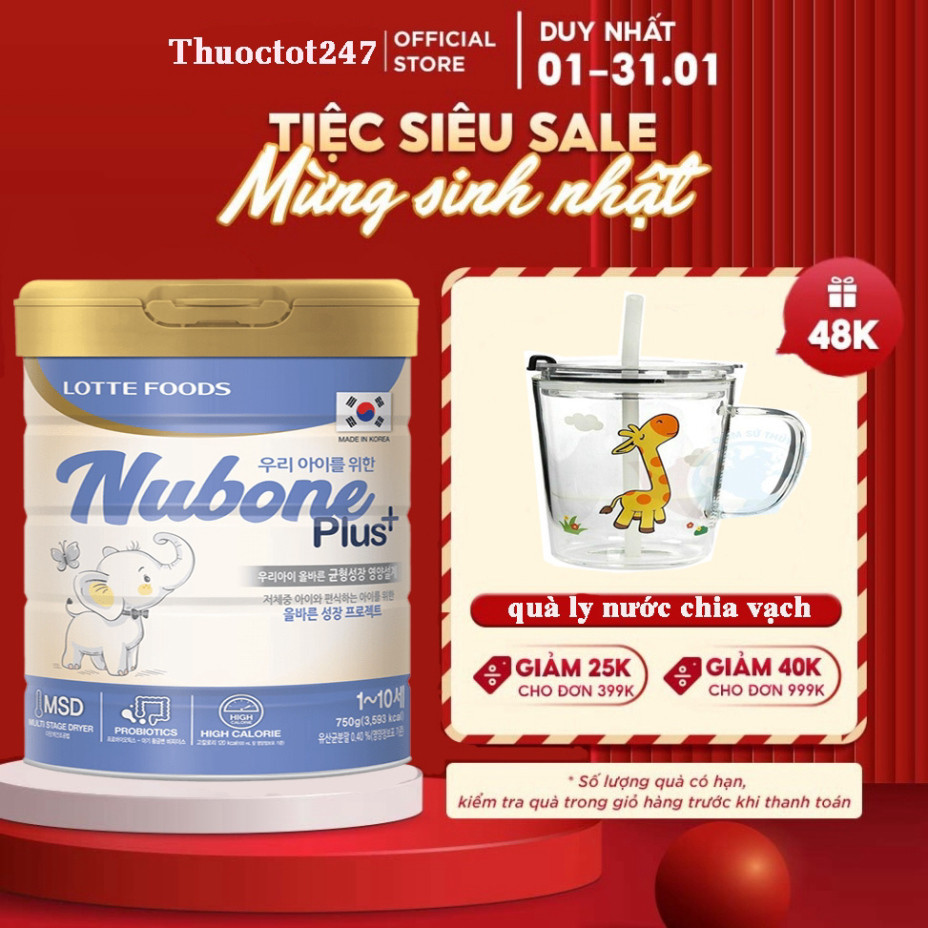 Sữa Nubone Plus+, Step 1, Step 2 750gr Sữa bột công thức giúp bé thông ...