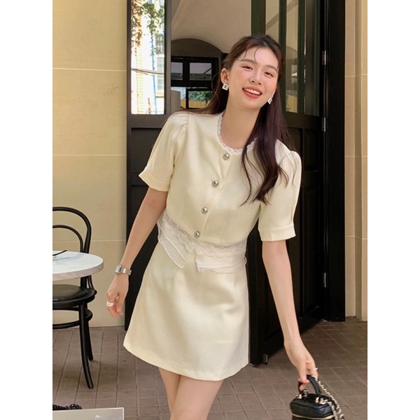 Áo Kiểu Nữ Tiểu Thư Cổ Tròn Tay Bồng Phối Ren Chất Tuyết Mưa Dễ Chịu 2 ...