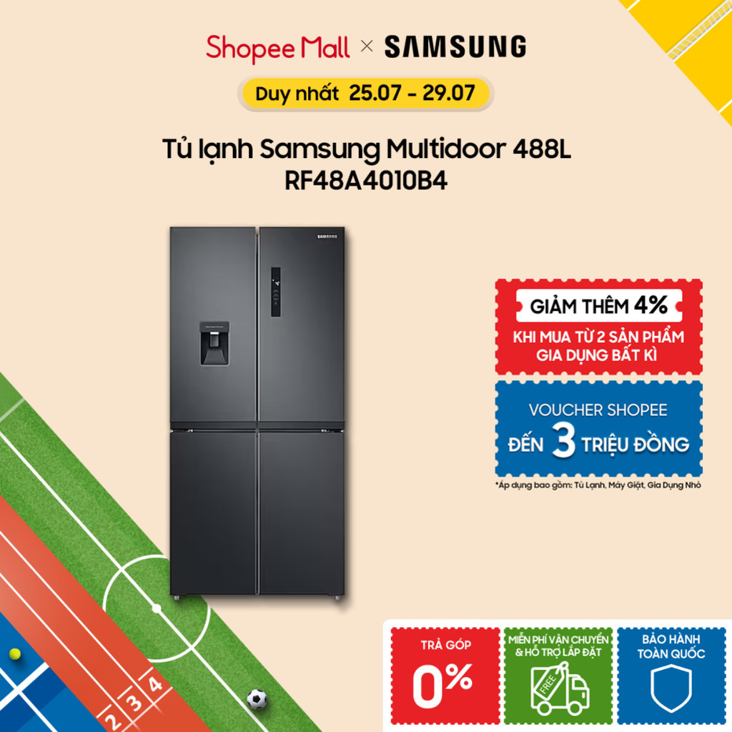 Tủ lạnh Samsung Multidoor 488L RF48A4010B4 | Shopee Việt Nam