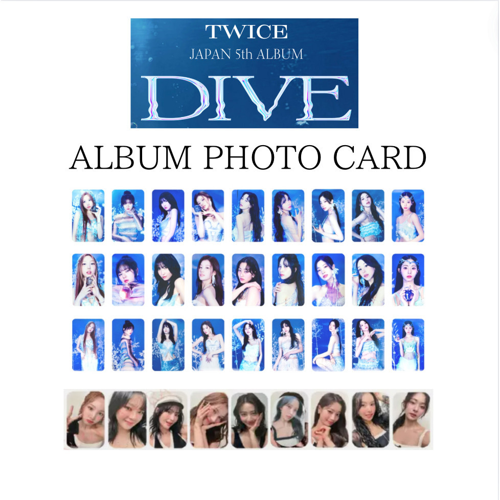 Thẻ ẢNH CHÍNH THỨC ALBUM DIVE THỨ 5 của TWICE NHẬT BẢN / NAYEON JEONGYEON MOMO SANA JHYO MINA ...