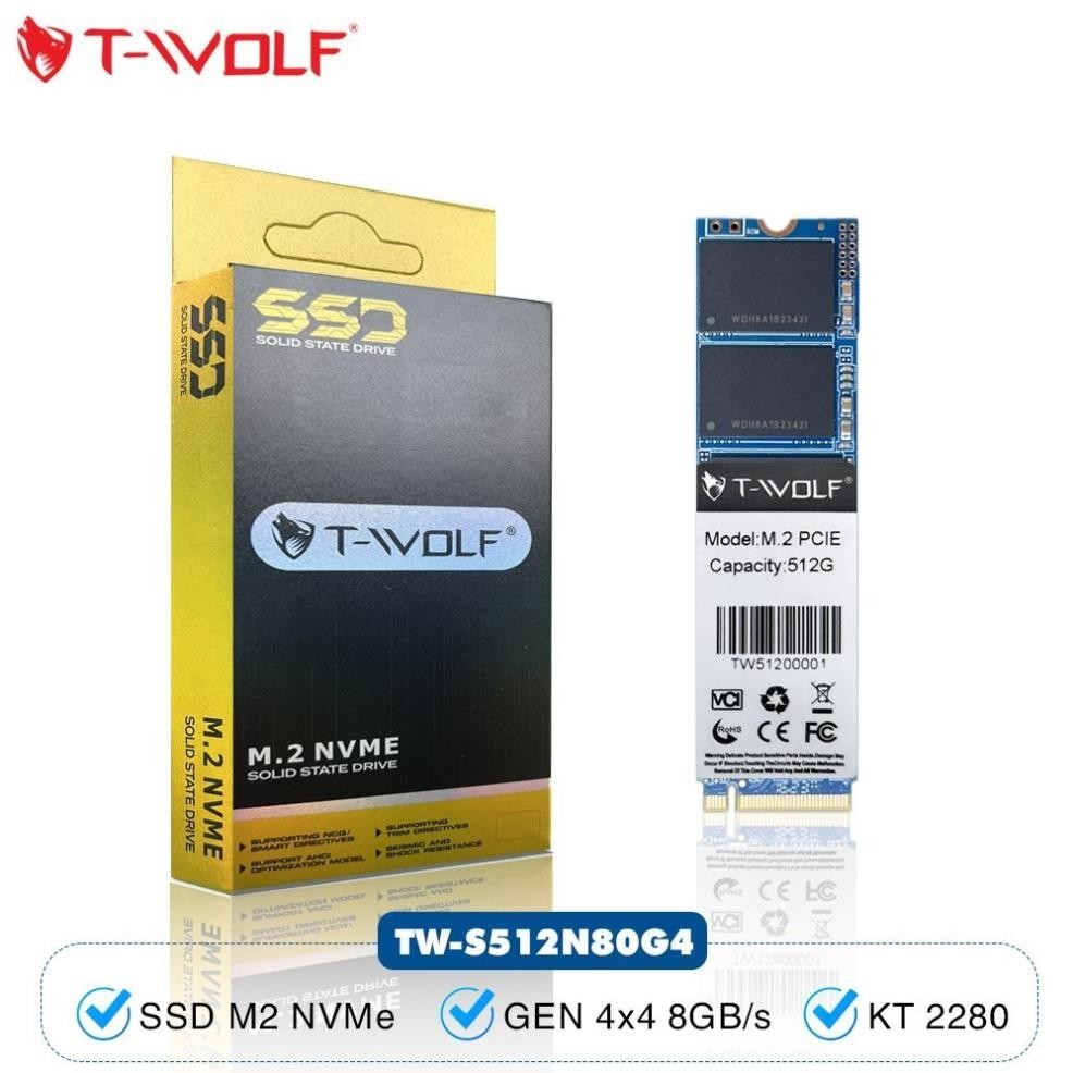 Ổ Cứng SSD M2 T-WOLF TW-S512N80G4 NVMe 128GB/256GB/512GB (2280 PCIe GEN ...