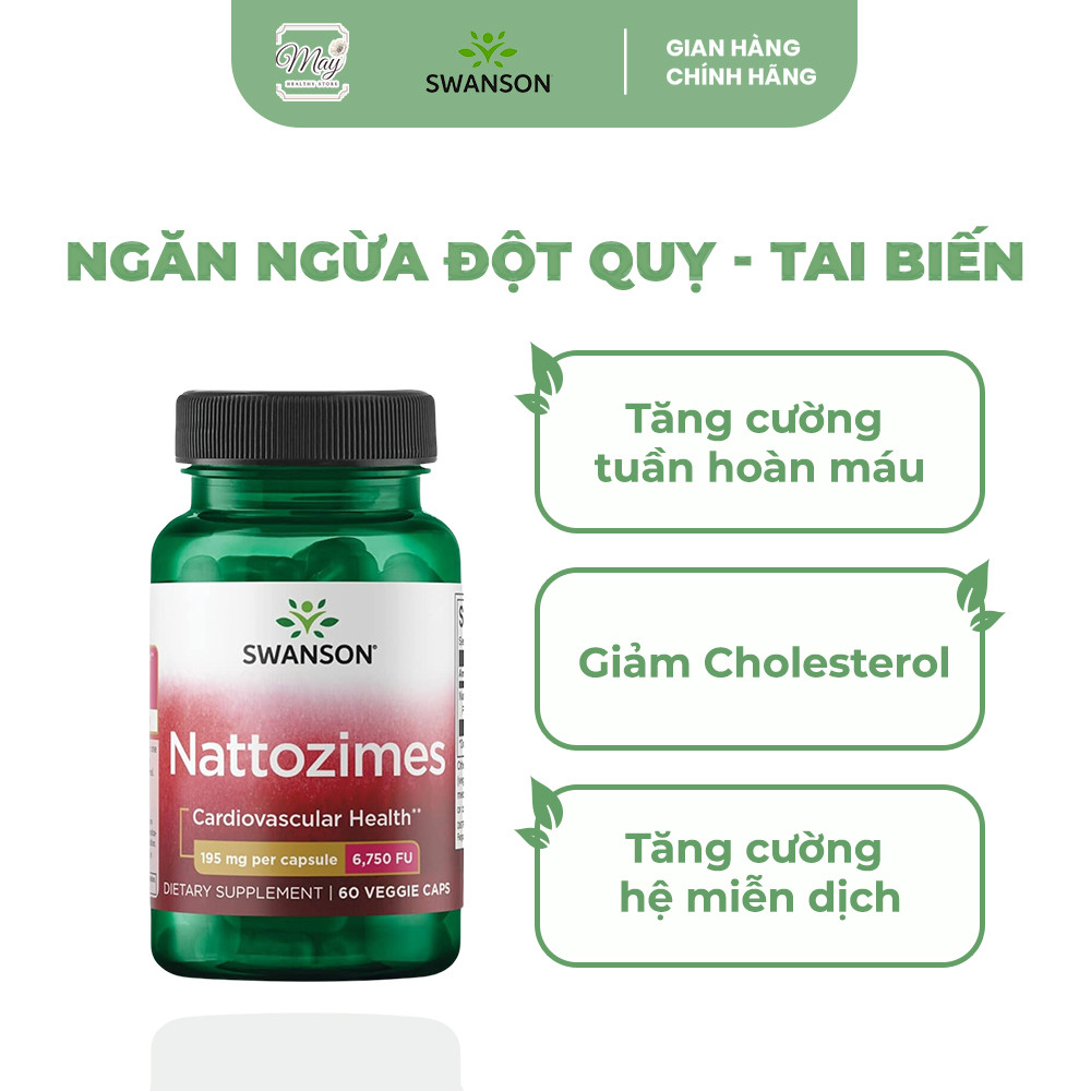 Viên Uống Swanson Nattozimes 6750 FU Ngăn Ngừa Đột Quỵ, Tăng Cường Sức ...