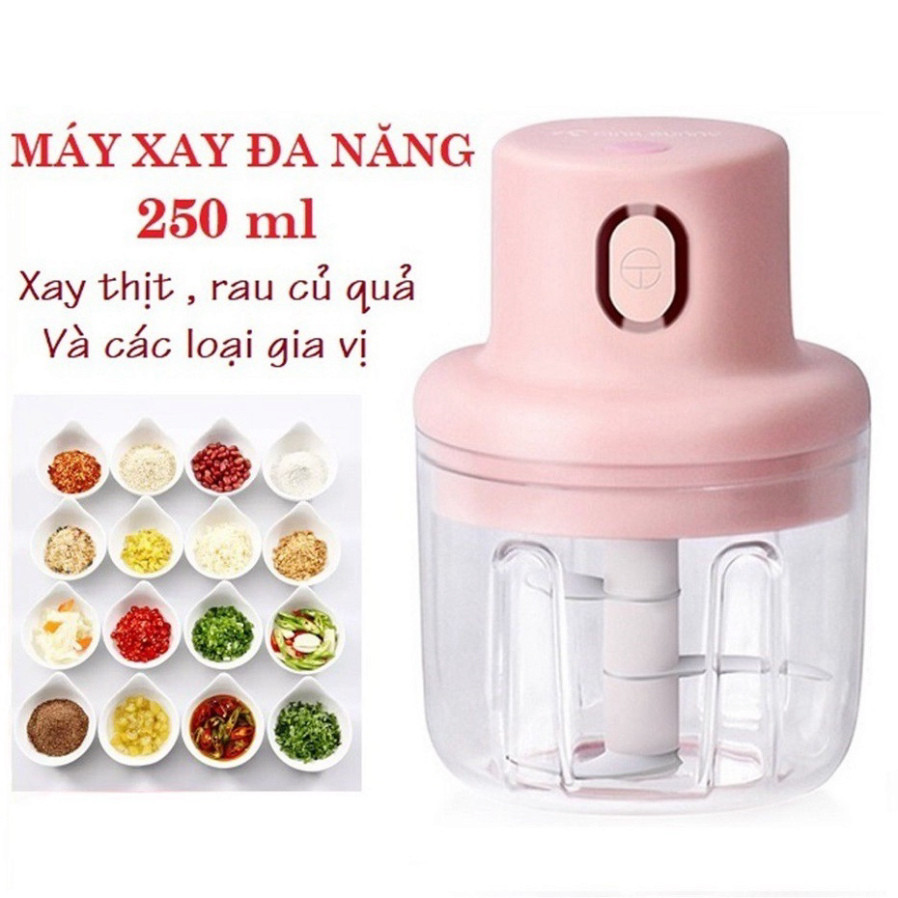 Máy Xay Thịt Cầm Tay Mini Sạc Điện – Máy Xay Tỏi Ớt, Củ Quả Đa Năng, Có ...