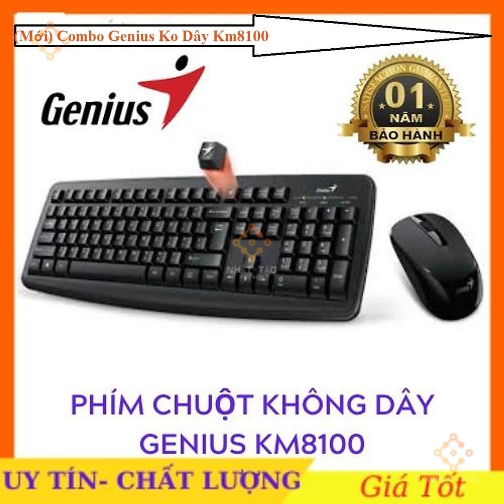 Combo Chuột + Bàn Phím Genius Không Dây KM8100. Bảo hành 1 Năm ...