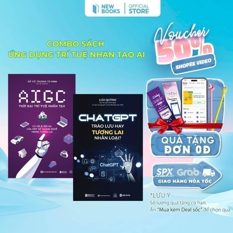 Sách - AIGC thời đại trí tuệ nhân tạo, Chat GPT trào lưu hay tương lai nhân loại ứng dụng công ...