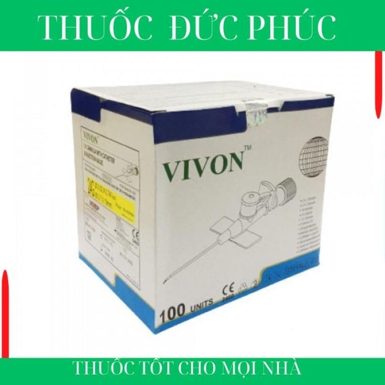 Hộp 100 chiếc Kim luồn Vàng ViVon 24G s | Shopee Việt Nam