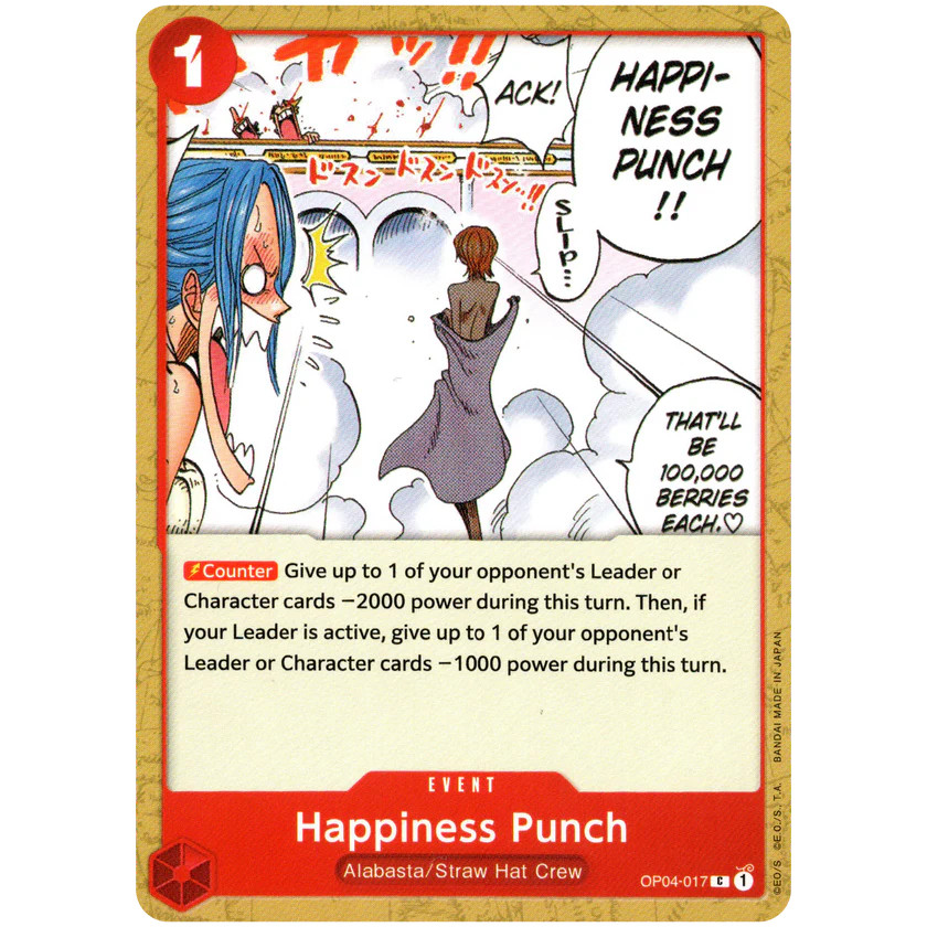 Thẻ bài One Piece OP04-017 - Happiness Punch - Event - Common | Shopee ...