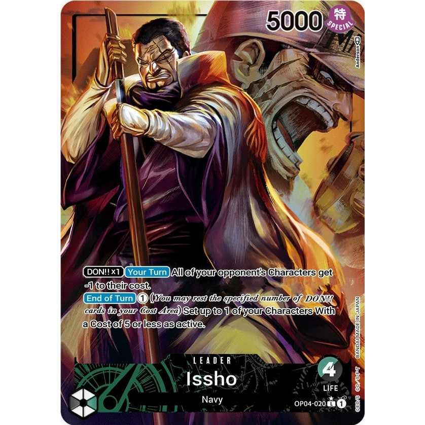 Thẻ bài One Piece OP04-020 - Issho (Alternate Art) - Leader | Shopee ...
