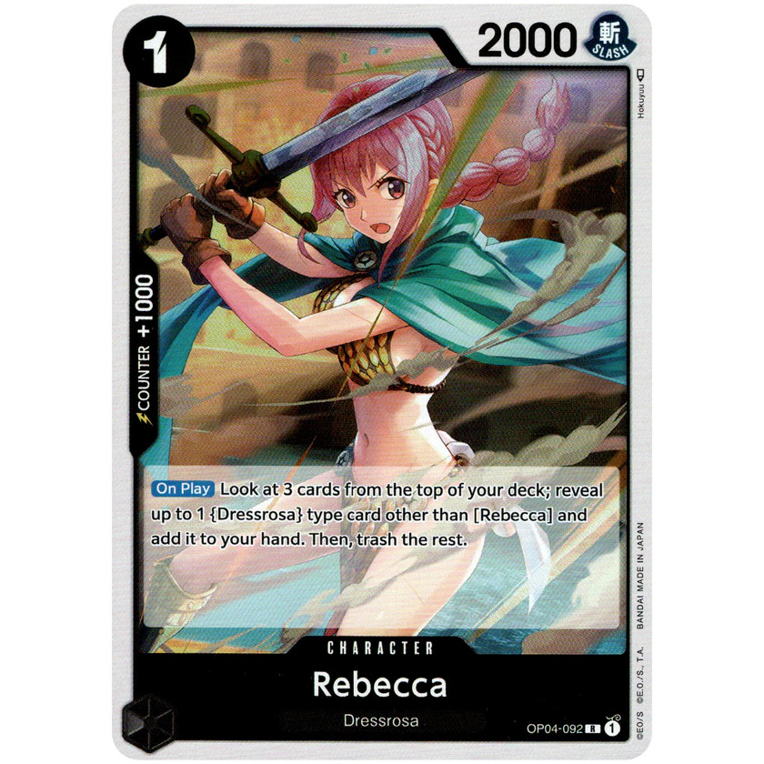 Thẻ bài One Piece OP04-092 - Rebecca - Character - Rare | Shopee Việt Nam