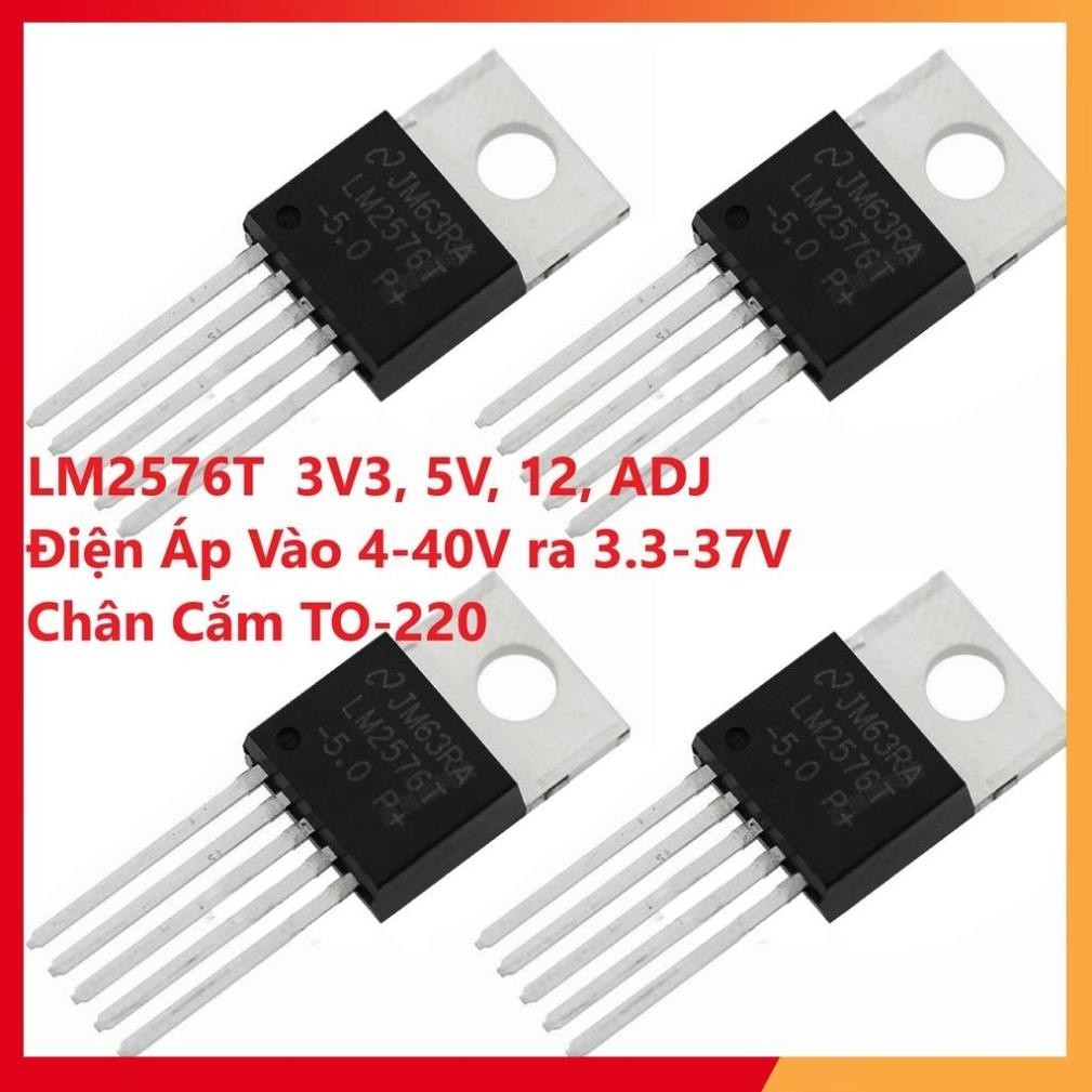 IC Nguồn Hạ Áp Buck 3A DC DC LM2576T 2576 2576T 3.3V 5V 12V ADJ Điện Áp Vào 4-40V ra 3.3-37V ...