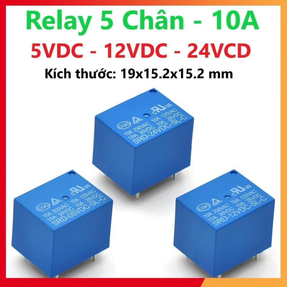 Relay rờ le rơle 5v,12v,24v 5 chân - 5v -10a 12v-10a | Shopee Việt Nam