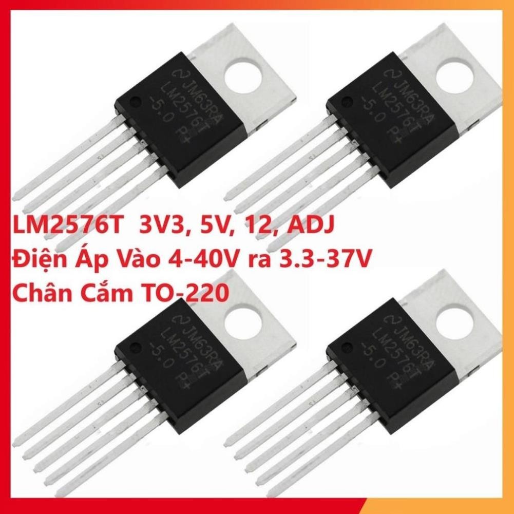 IC Nguồn Hạ Áp Buck 3A DC DC LM2576T 2576 2576T 3.3V 5V 12V ADJ Điện Áp Vào 4-40V ra 3.3-37V ...