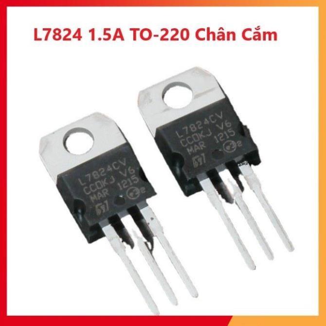 IC Ổn Áp Nguồn 24V 7824 L7824 L7824CV LM7824 7824CV 1.5A TO-200 Chân ...